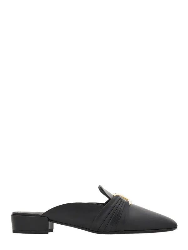 FERRAGAMO Gancini Ornat Mule - Black