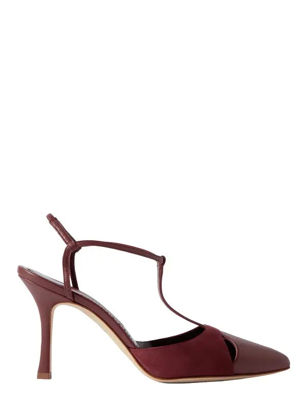 Manolo Blahnik Turgimodhi 90 Cutout Pumps - Red
