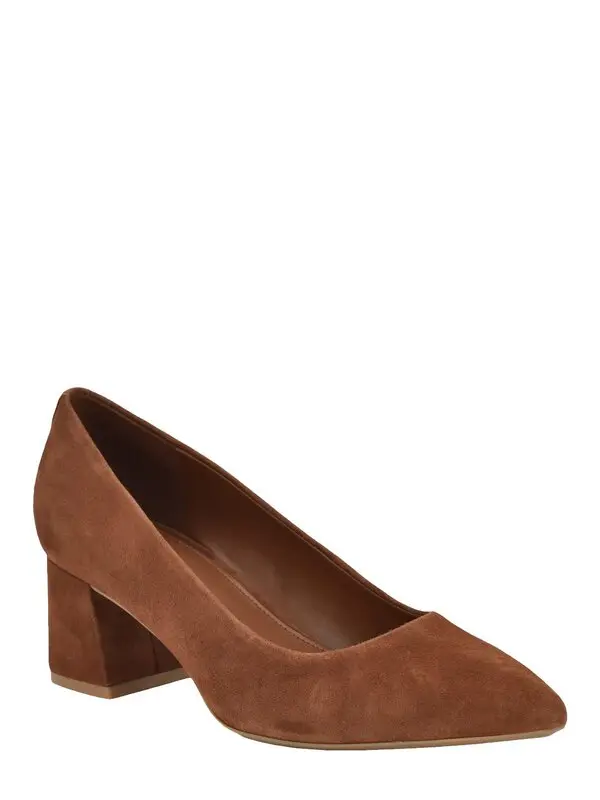 Calvin Klein Lenott Leather Pumps - Natural