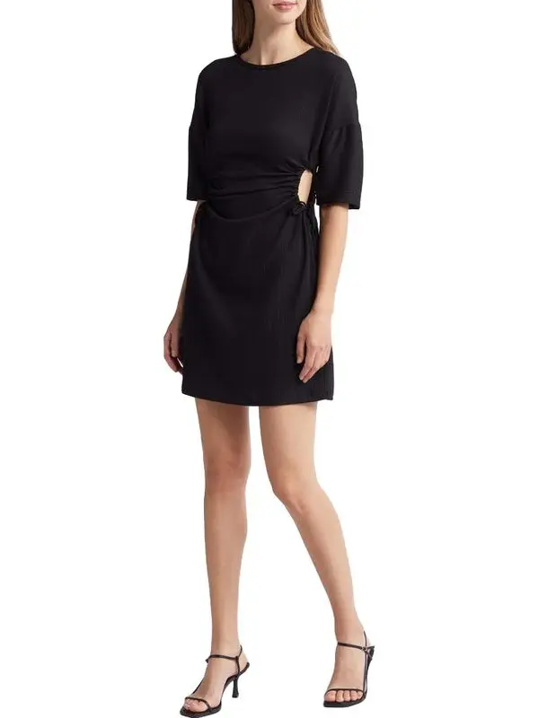 NIKKI LUND Mila Side Cutout Dress - Black