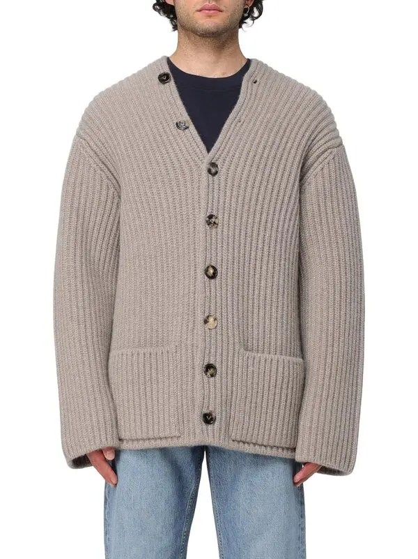 Bottega Veneta Ribbed Cardigan - Sand