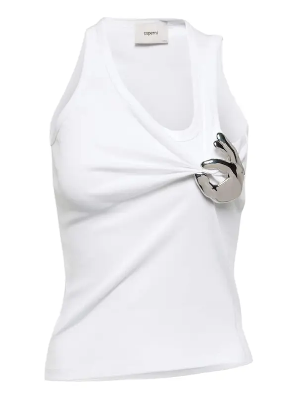 Coperni Cotton Tank Top - White