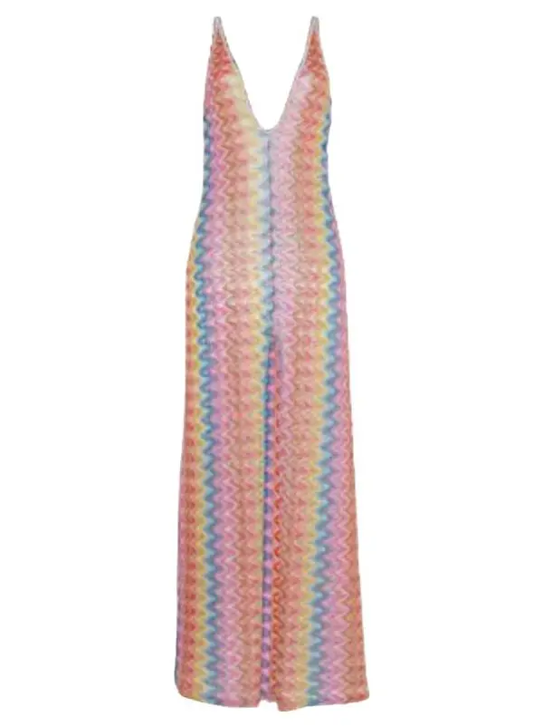 Missoni Zig Zag Pointelle Maxi Dress - Multicoloured
