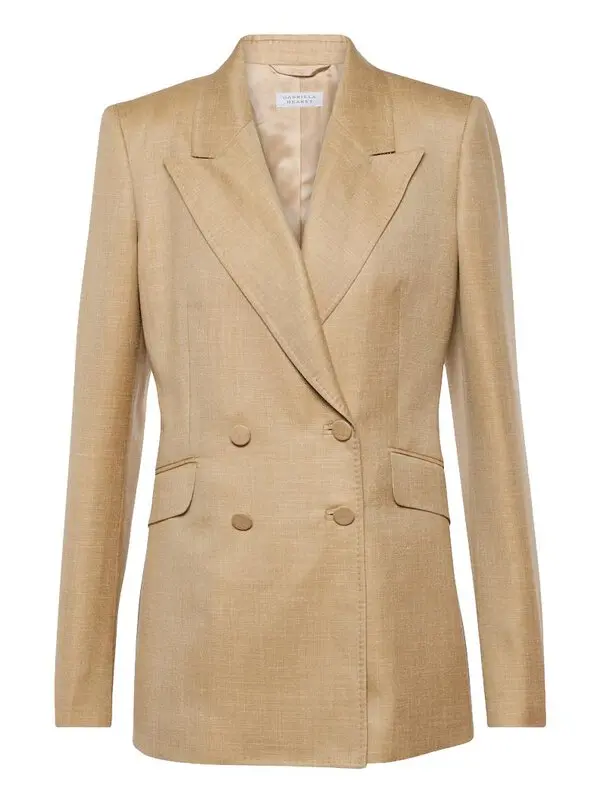 Gabriela Hearst Wool, Silk, And Linen Blazer - Beige