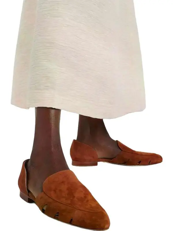 Gabriela Hearst Rory Suede Flats - Brown