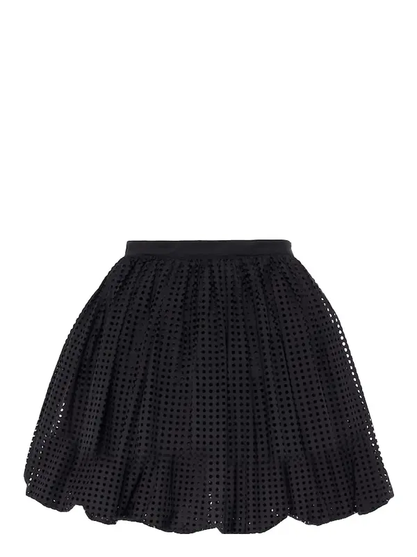 Alaïa Cotton-blend Poplin Miniskirt - Black