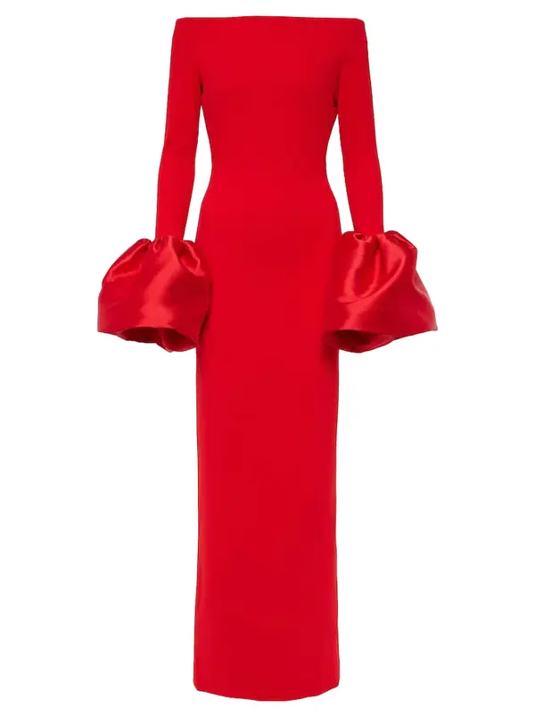 Solace London Talia Off-shoulder Gown - Red