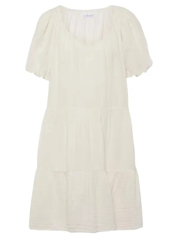 Velvet By Graham & Spencer Helena Cotton Minidress - White