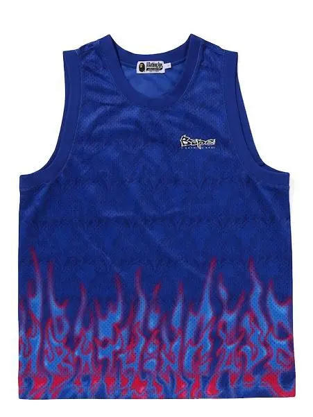 BAPE Flame Mesh Vest - Blue