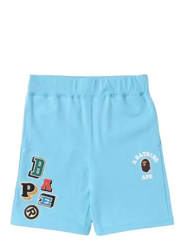 BAPE Fonts Sweat Shorts - Sax