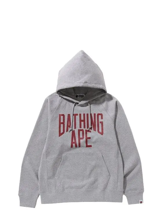 BAPE Nyc Logo Pullover Hoodie - Gray