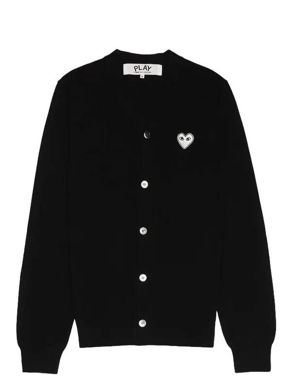 Play Comme Des Garcon Knit Cardigan - Black