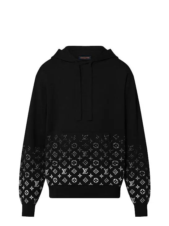 LOUIS VUITTON Gradient Cotton Hoodie - Black/white