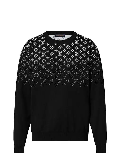 LOUIS VUITTON Gradient Cotton Crewneck Sweatshirt - Black/white