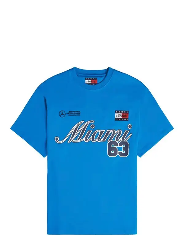 AWAKE X Tommy X Mercedesamg F1 Tee Shirt - Blue