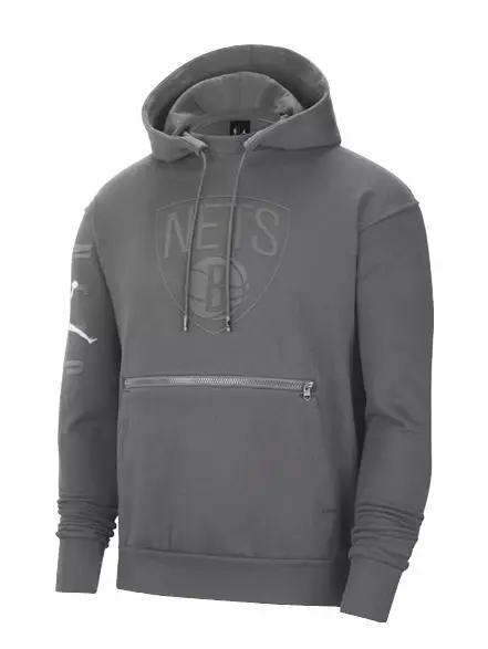 JORDAN Nba Brooklyn Nets Courtside Statement Hoodie - Grey