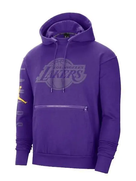 JORDAN Nba Los Angeles Lakers Courtside Fleece Pullover Hoodie - Purple