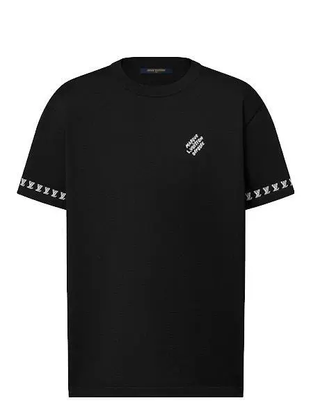 LOUIS VUITTON Shortsleeved Cotton Crewneck - Black
