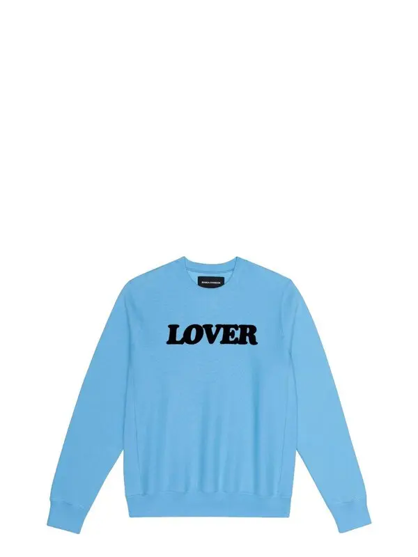 BIANCA CHANDON Lover Crewneck Pullover - Baby Blue/black