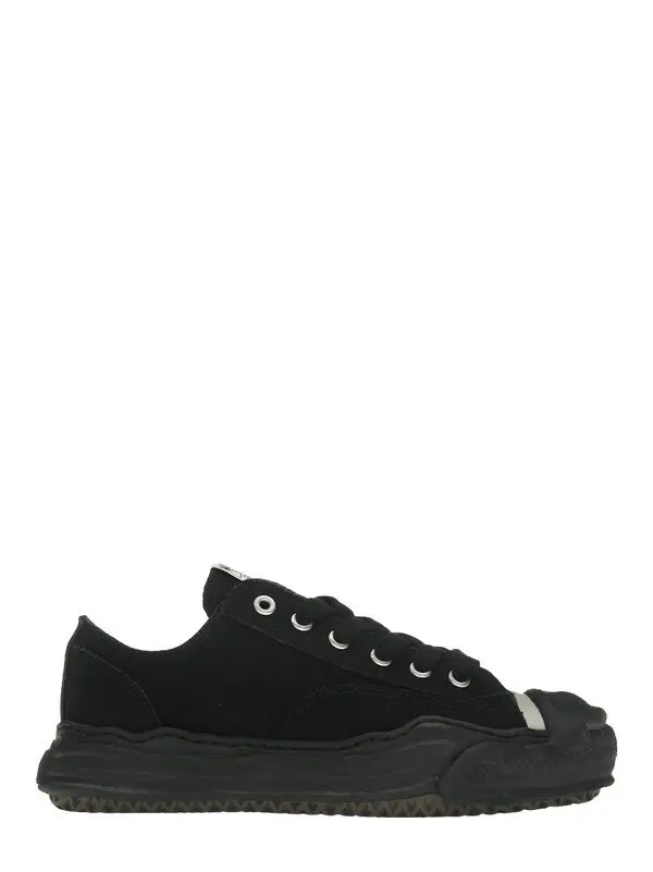 Mihara Yasuhiro Hank Og Sole Canvas Low Top Sneakers - Black