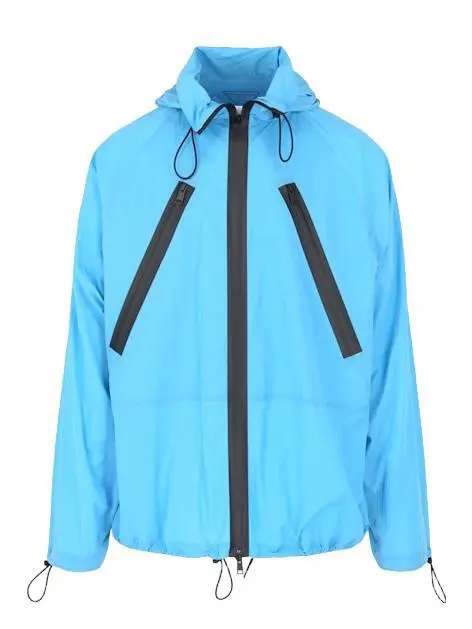 Bottega Veneta Hooded Zip Lightweight Jacket - Bright Blue