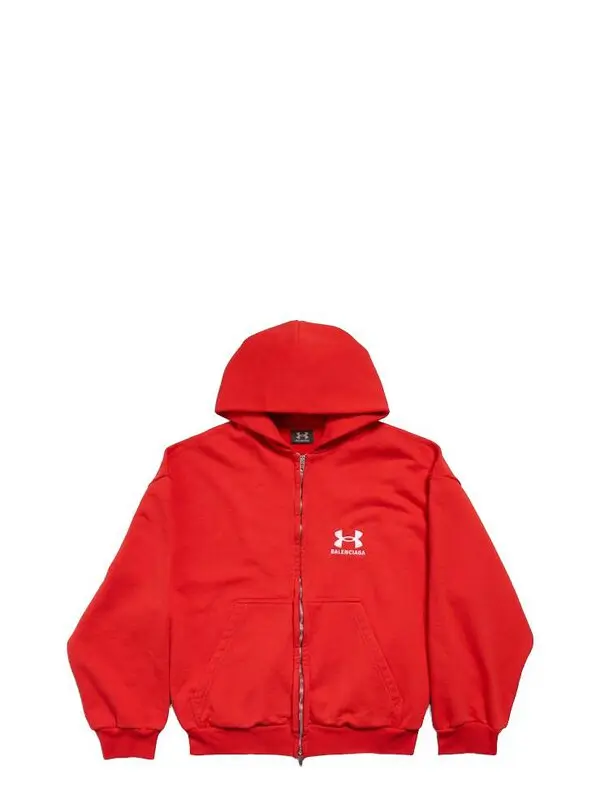 Balenciaga X Under Armour Zip-up Hoodie - Red/white