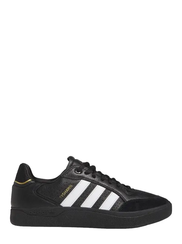 Adidas Tyshawn Low Top Sneakers - Core Black/cloud White/gold Metallic