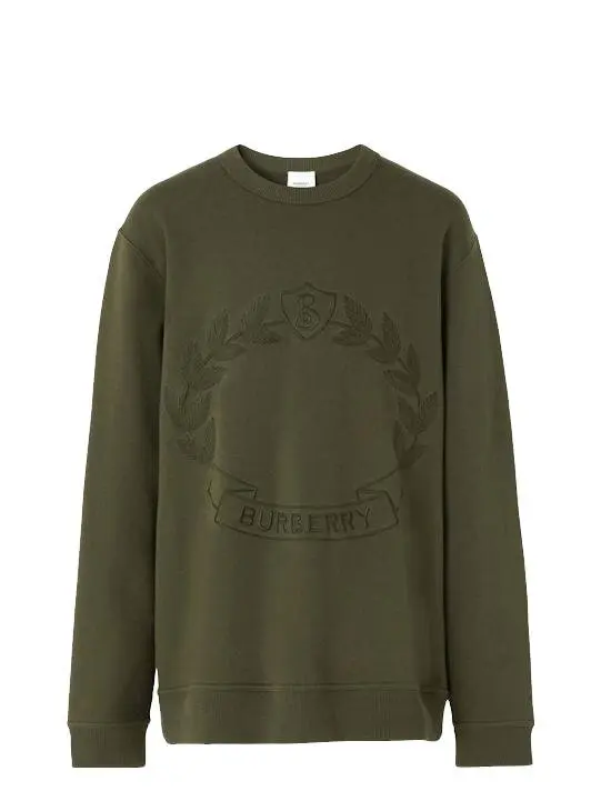 Burberry Oak Leaf Crest Embroidered Sweatshirt - Green