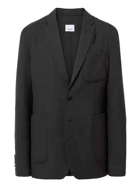 Burberry Slimfit Wool Tailored Blazer - Navy Blue