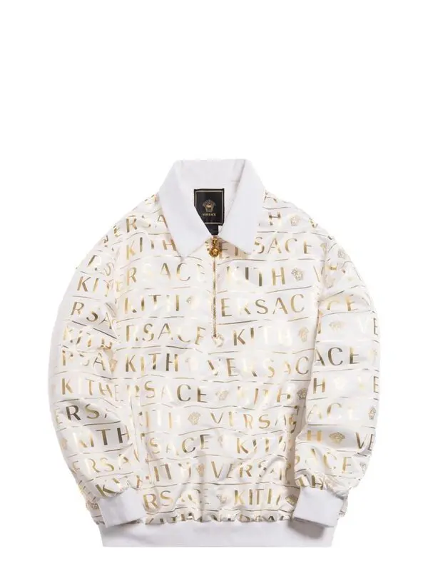 Kith X Versace Quarter Zip Pullover - White