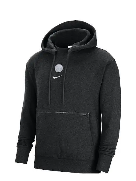 Nike Nba Brooklyn Nets Courtside Fleece Pullover Hoodie - Black