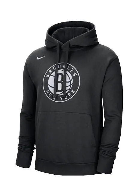 Nike Nba Brooklyn Nets Essential Fleece Pullover Hoodie - Black