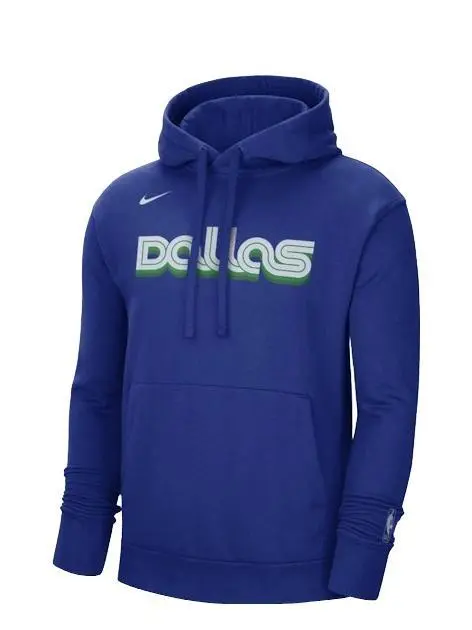 Nike Nba Dallas Mavericks City Edition Fleece Hoodie - Blue