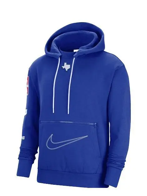 Nike Nba Dallas Mavericks Courtside City Edition Fleece Hoodie - Blue