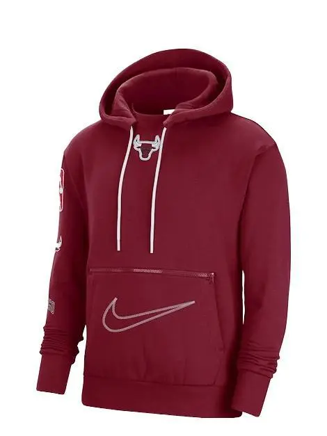 Nike Nba Chicago Bulls Courtside City Edition Loose Fit Hoodie - Red