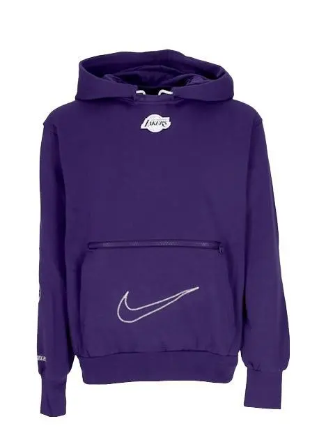 Nike Nba Los Angeles Lakers Courtside Loose Fit Hoodie - Purple