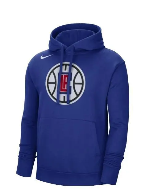 Nike Nba Los Angeles Clippers Fleece Pullover Hoodie - Blue