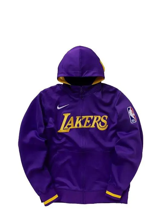 Nike Nba Los Angeles Lakers Showtime Drifit Fullzip Hoodie - Purple
