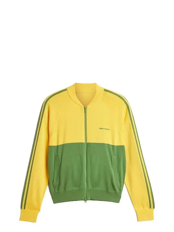 Adidas X Wales Bonner Nylon Knit Track Top - Bold Gold/crew Green