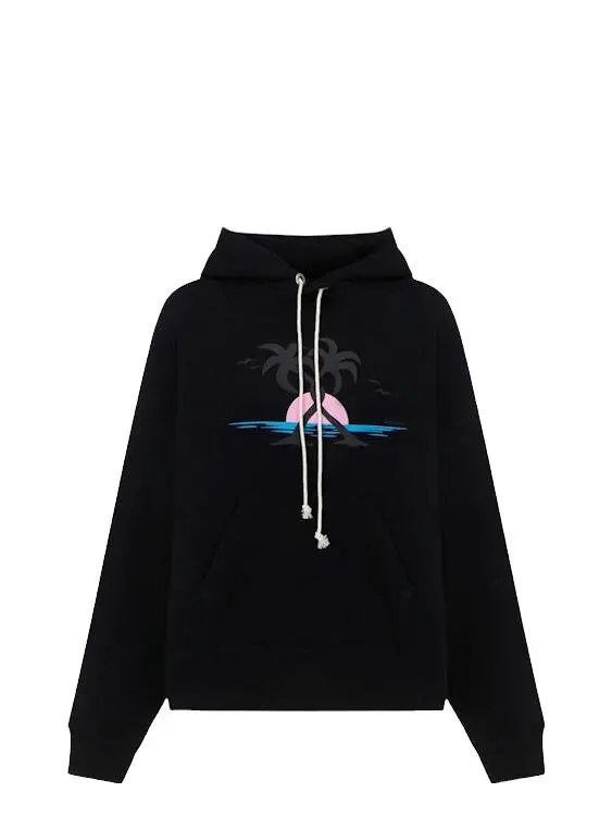 Palm Angels Hooded Sweatshirt - Black