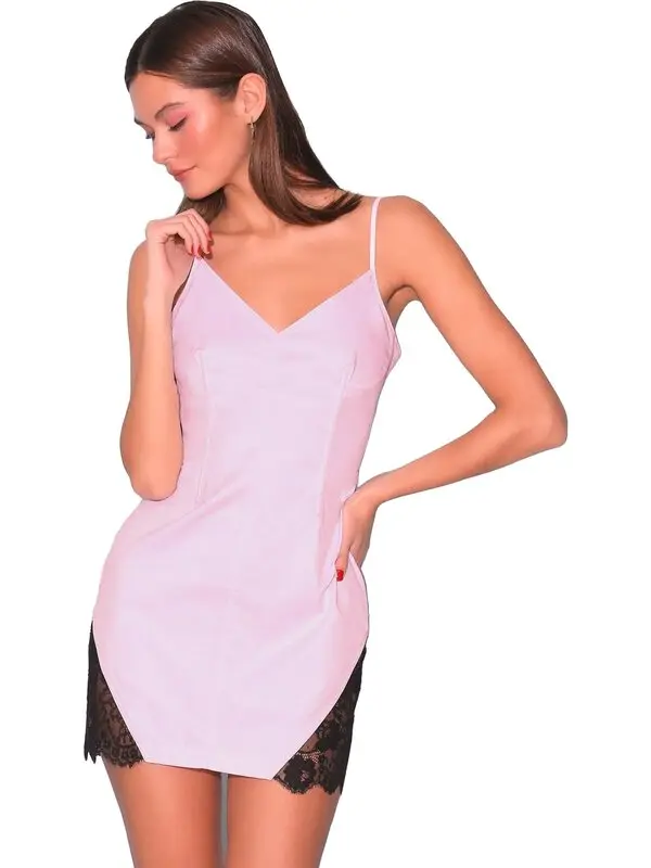 Fleur Du Mal Poplin Mini Dress - Baby Pink