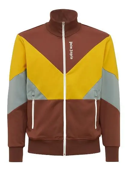 Palm Angels Colorblock Jacket - Brown/yellow/grey