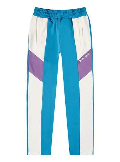 Palm Angels V Colorblock Track Pants - Blue/white/purple