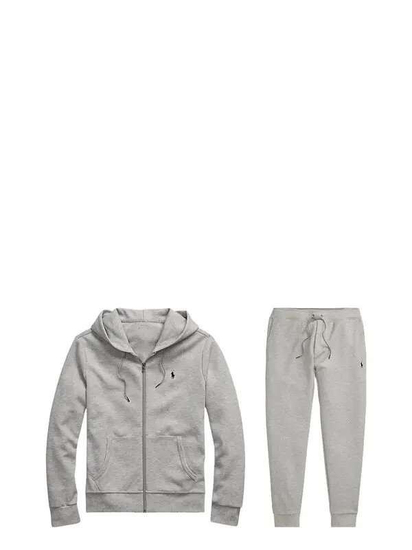 Polo Ralph Lauren Doubleknit Fullzip Hoodie And Doubleknit Jogger Pant Set - Light Sport Heather
