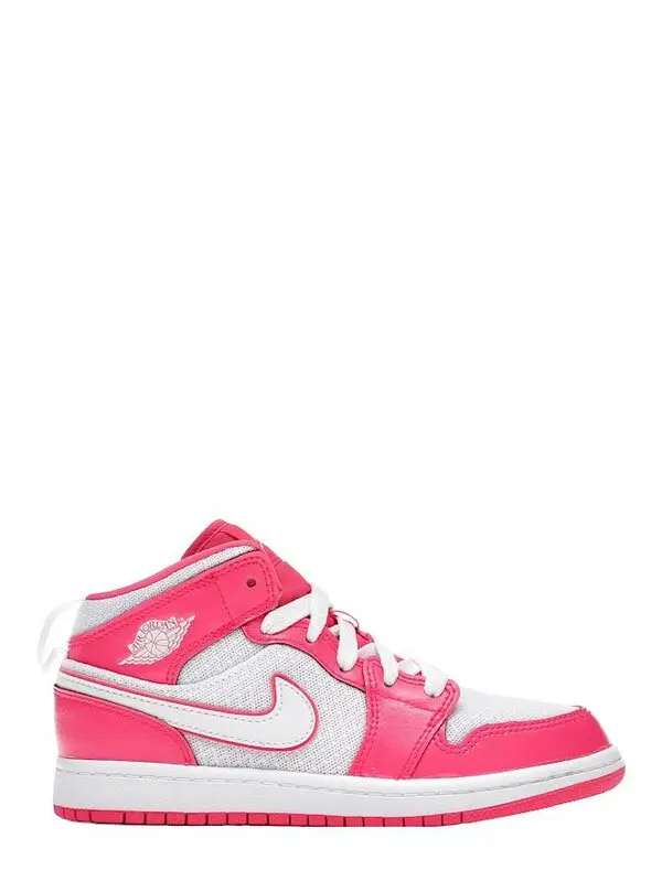 JORDAN 1 Mid Sneakers - Hyper Pink/white
