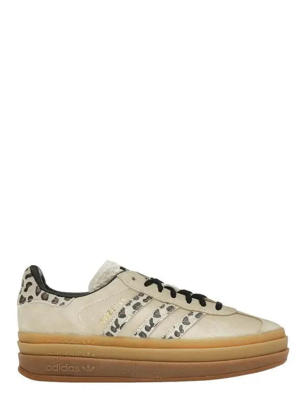 Adidas Gazelle Bold Platform Sneakers - Cream/white/black Leopard