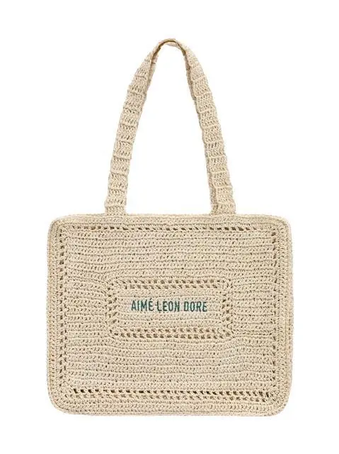 Aimé Leon Dore Crochet Tote Bag - Beige