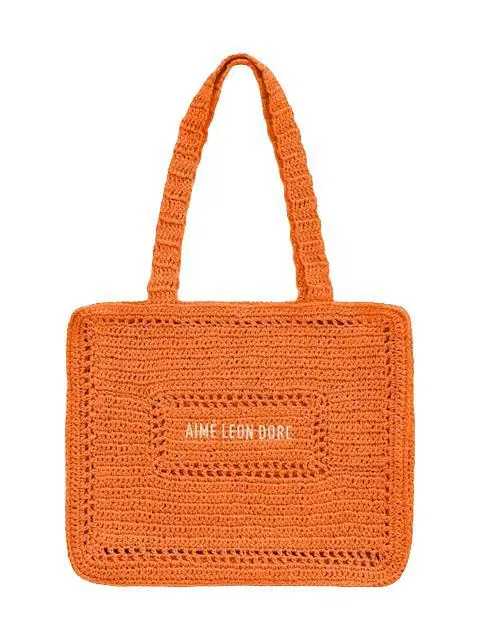 Aimé Leon Dore Crochet Tote Bag - Orange