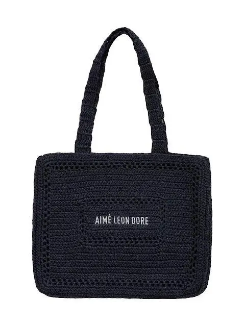 Aimé Leon Dore Crochet Tote Bag - Navy Blue