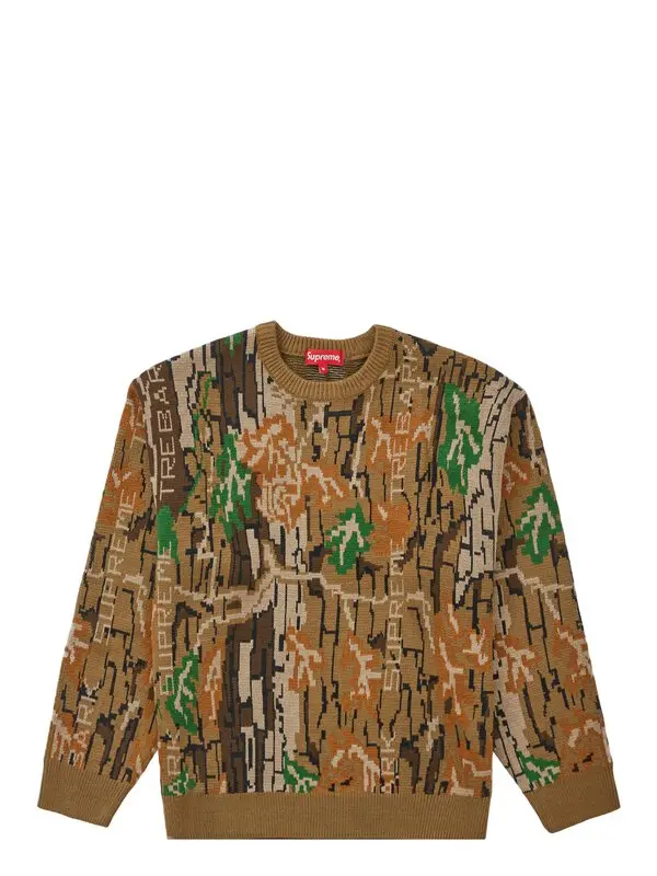 Supreme Trebark Camo Sweater - Brown